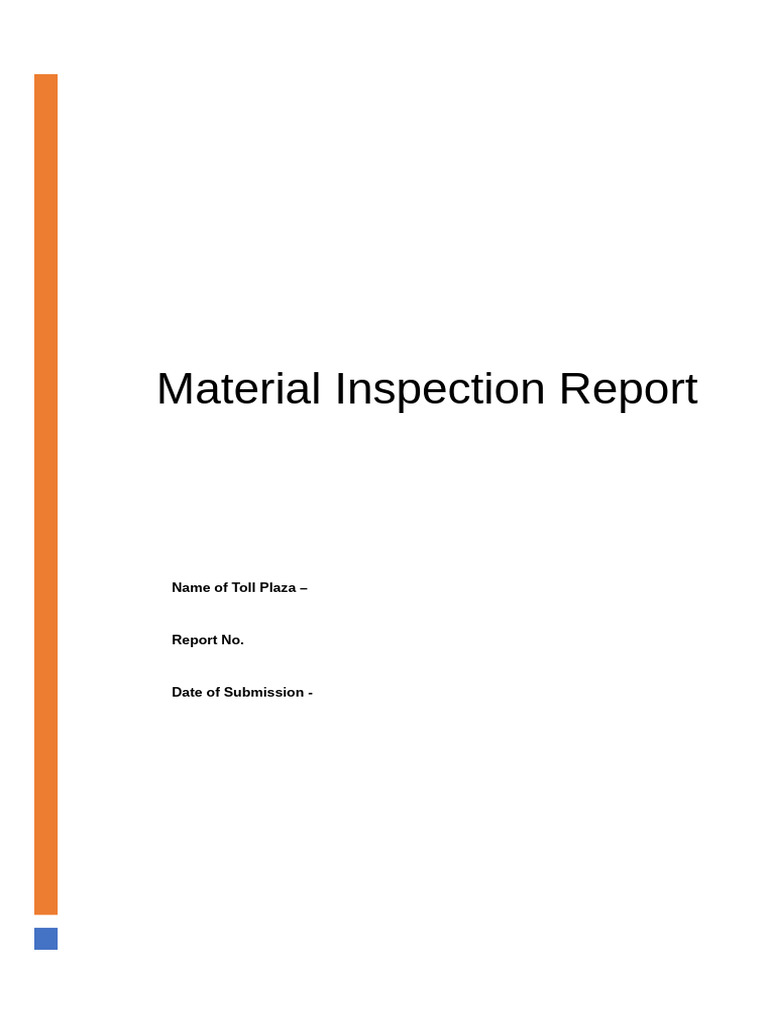 Material Inspection Report - Format v2 | PDF | Computing | Computer ...