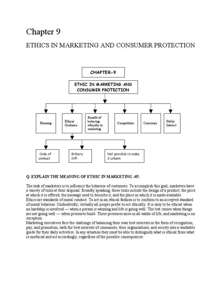Chapter 9 Ethic in Marketing and Consumer Protection | PDF ...