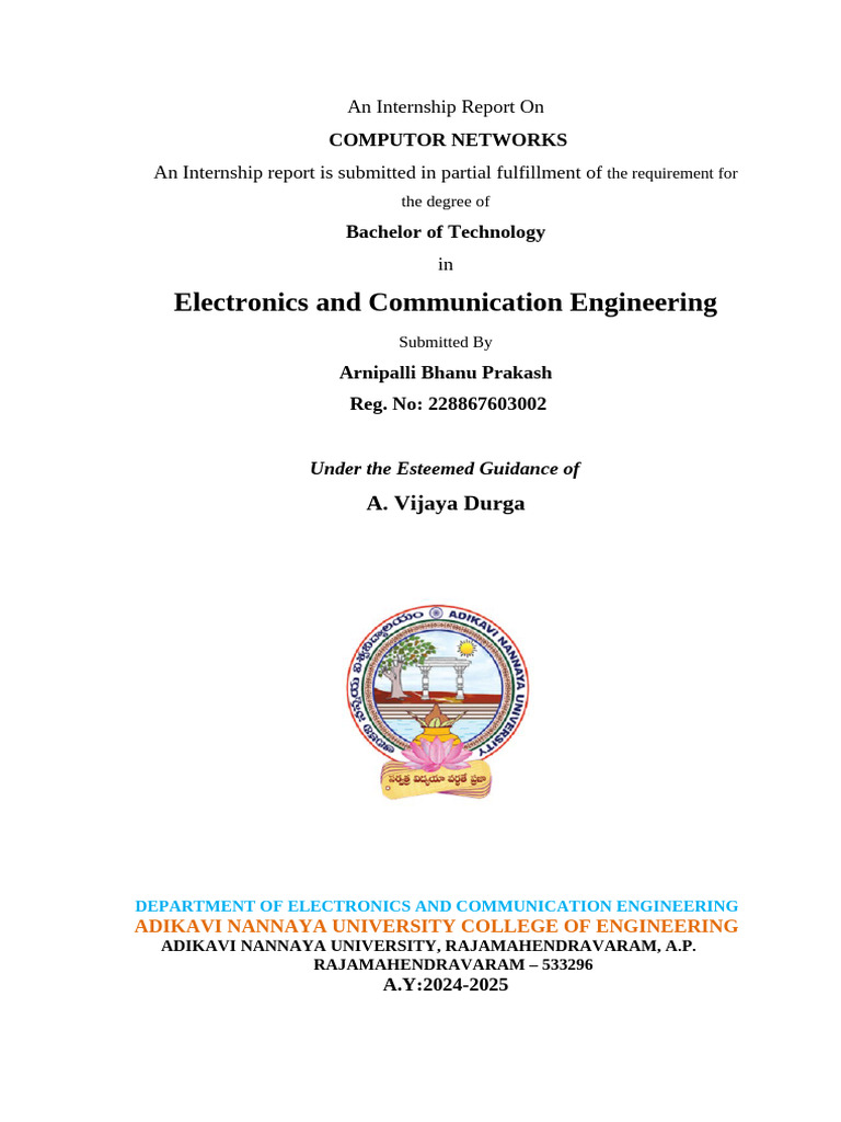 Bhanu Prakash Report | PDF | Engineering