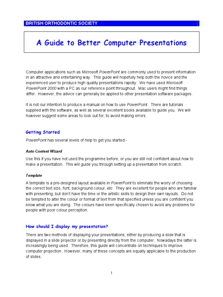 Better Computer Presentations | PDF | Microsoft Power Point | Image ...