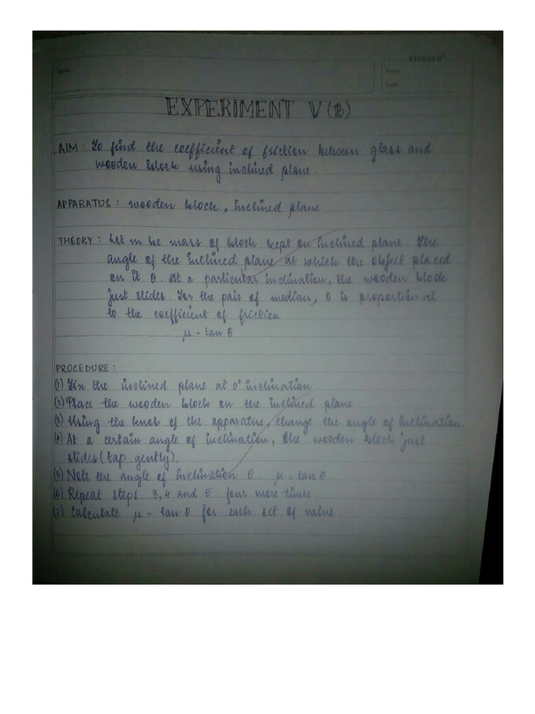 Expt 5 Friction 2 | PDF