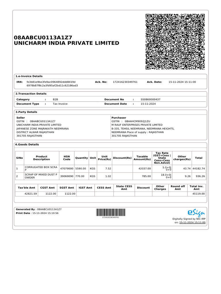 Irn-13431375 - SS0860000437 | PDF | Taxes | Trade