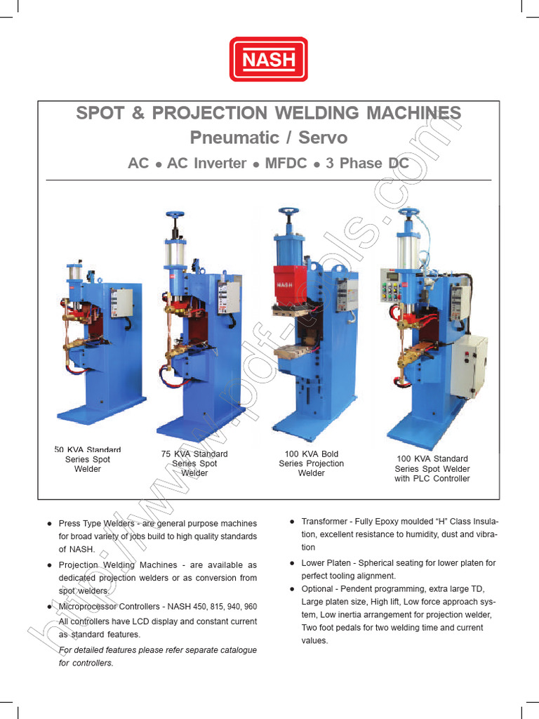 Nash Spot - Projection Welding Machines - PDF - Optimized | PDF ...