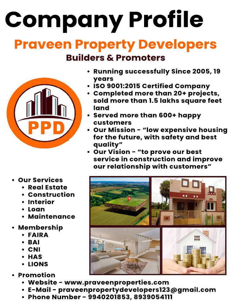 Praveen Property Developers: Company Profile | PDF