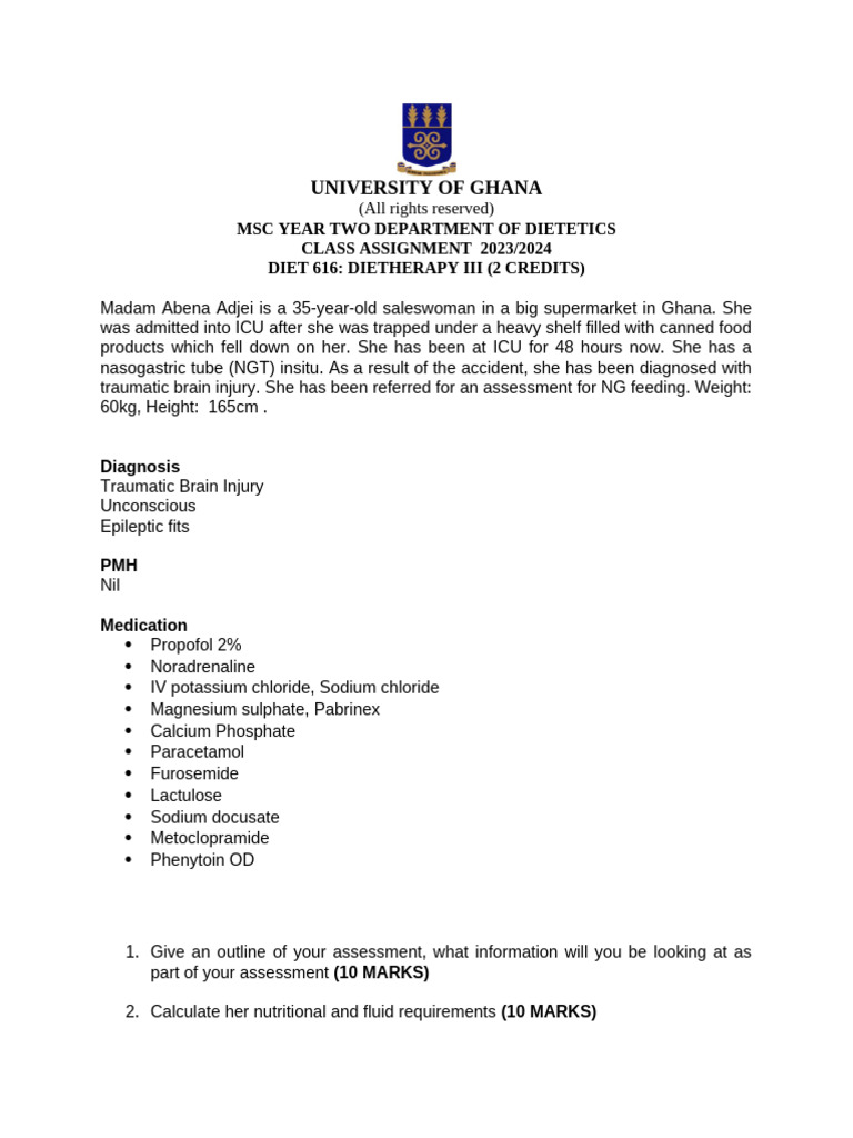 Class Assignment-2024 | PDF | Wellness