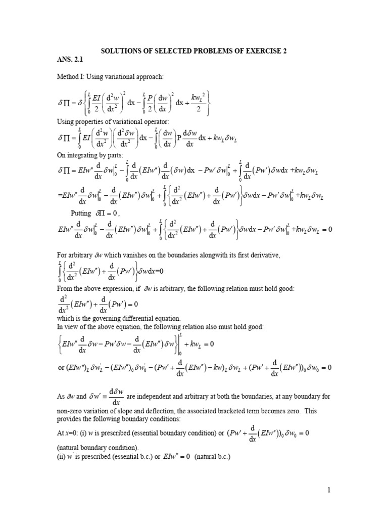 Assignment2_Solution | PDF | Calculus Of Variations | Mathematical Objects
