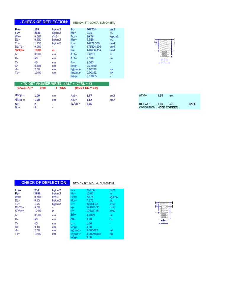 Deflection Calc | PDF