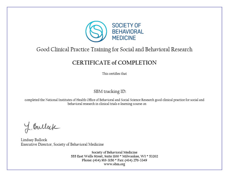 SBM GCP Certificate | PDF