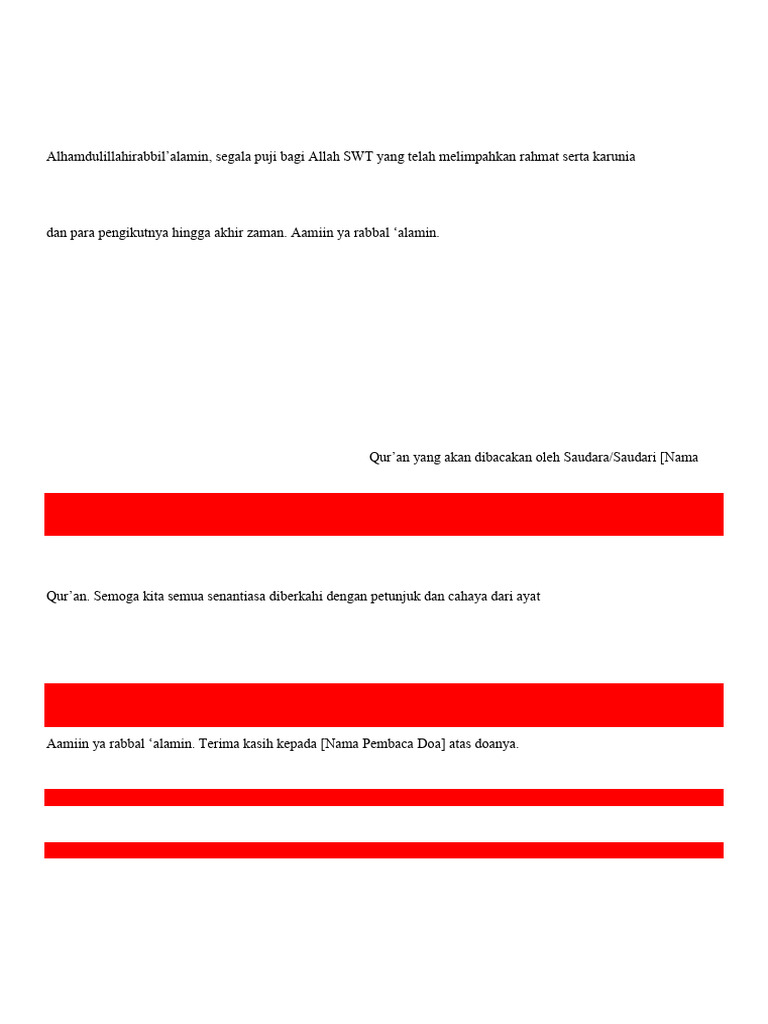 Teks Master of Ceremony | PDF