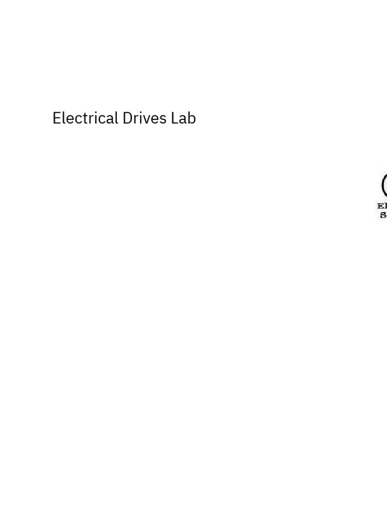 Electrical Drives Lab Experiments Guide | PDF | Electric Motor | Wind Power