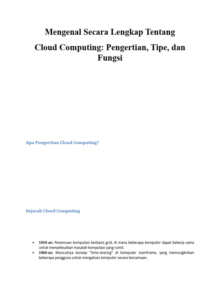 Pertemuan 1-Mengenal Secara Lengkap Tentang Cloud Computing | PDF