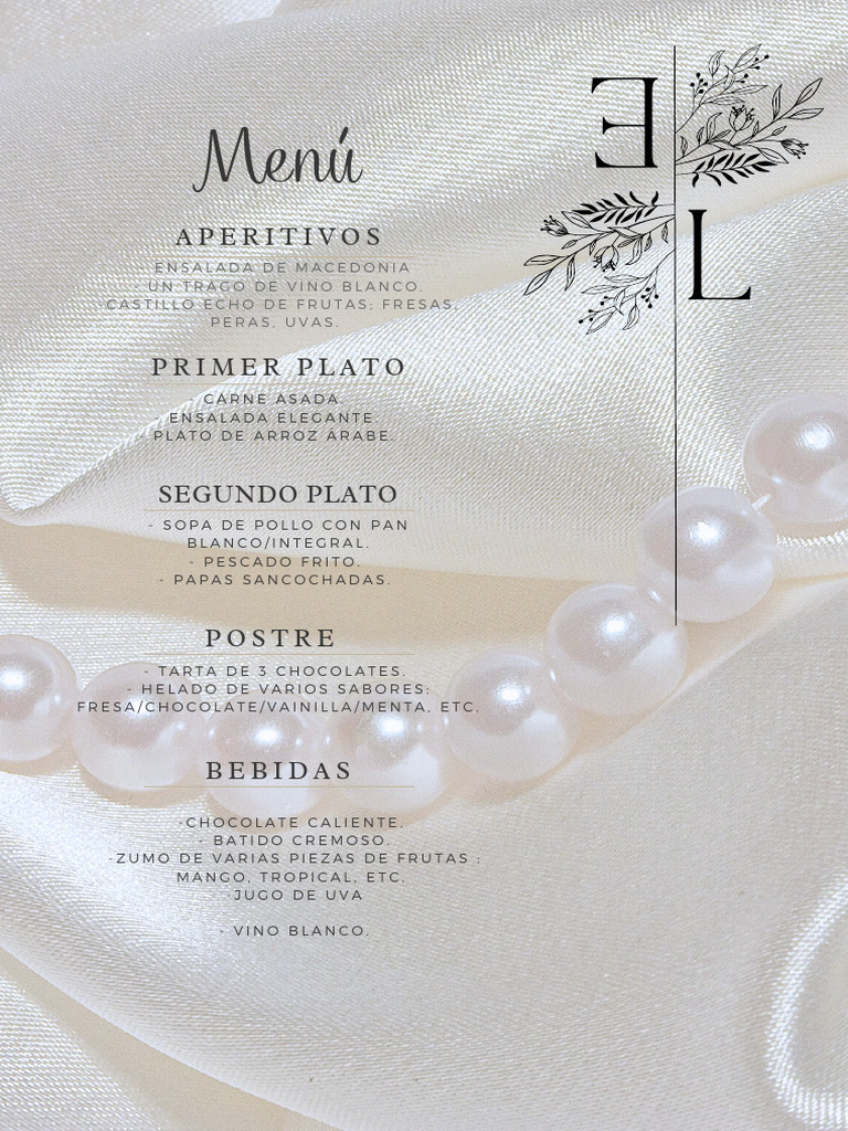 Boda Menú | PDF