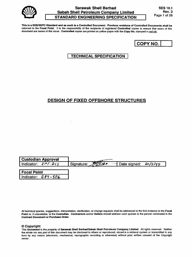 10-1 Design of Fixed Offshore Structure | PDF