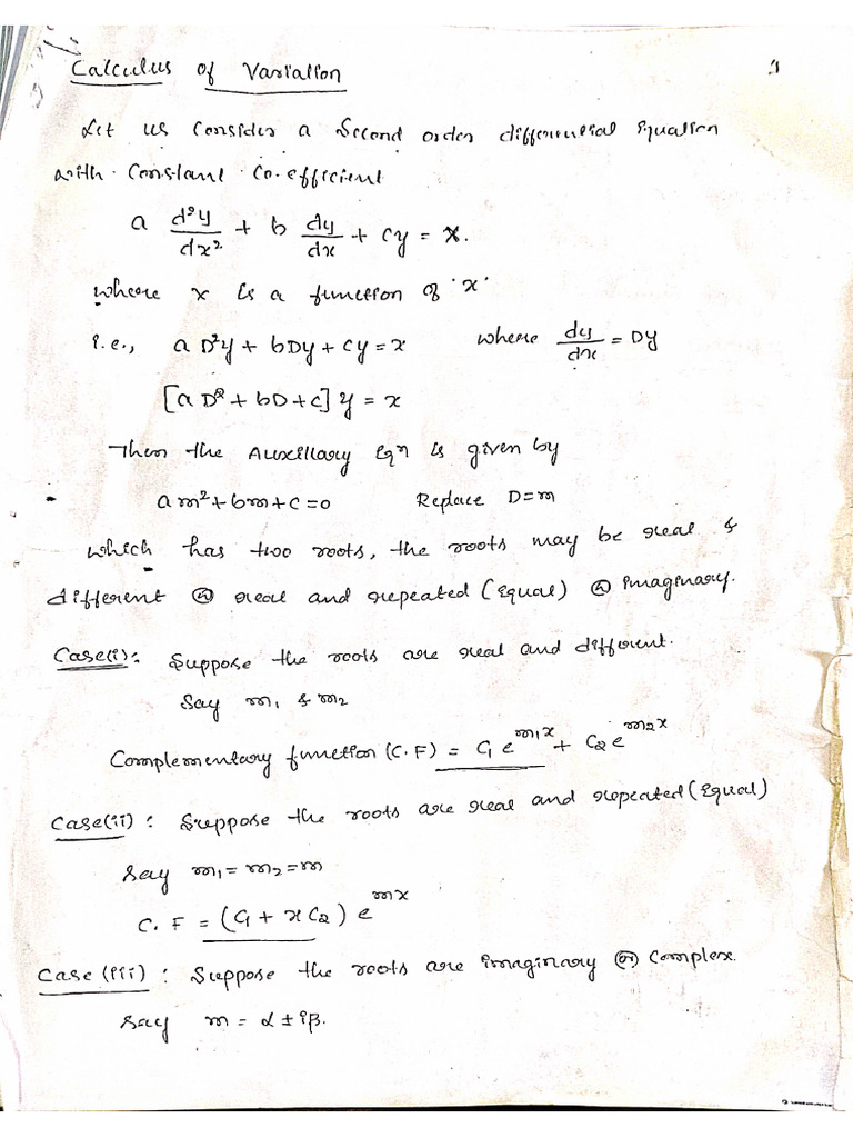 UNIT3 Calculus of Variations | PDF