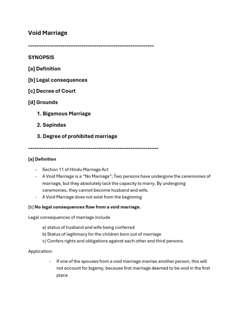 Void and Voidable Marriage | PDF | Marriage | Husband