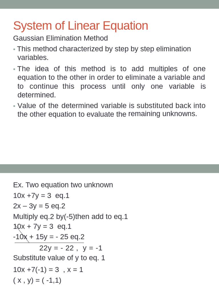 Linear Algebraic Equation Pdf Matrix Mathematics Equations