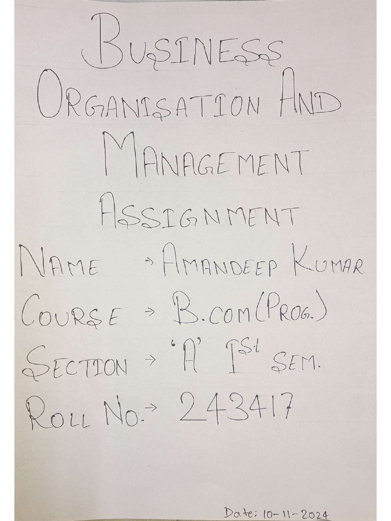 BOM Assignment | PDF