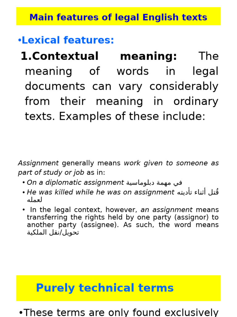 Legal English Text Features Explained | PDF | Summons | Private Law