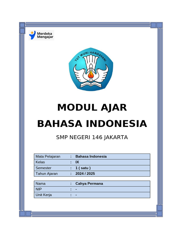 Cover-Modul Ajar | PDF