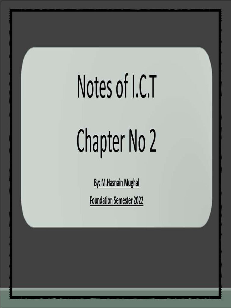 CHAPTER_2_ICT | PDF | Central Processing Unit | Multi Core Processor
