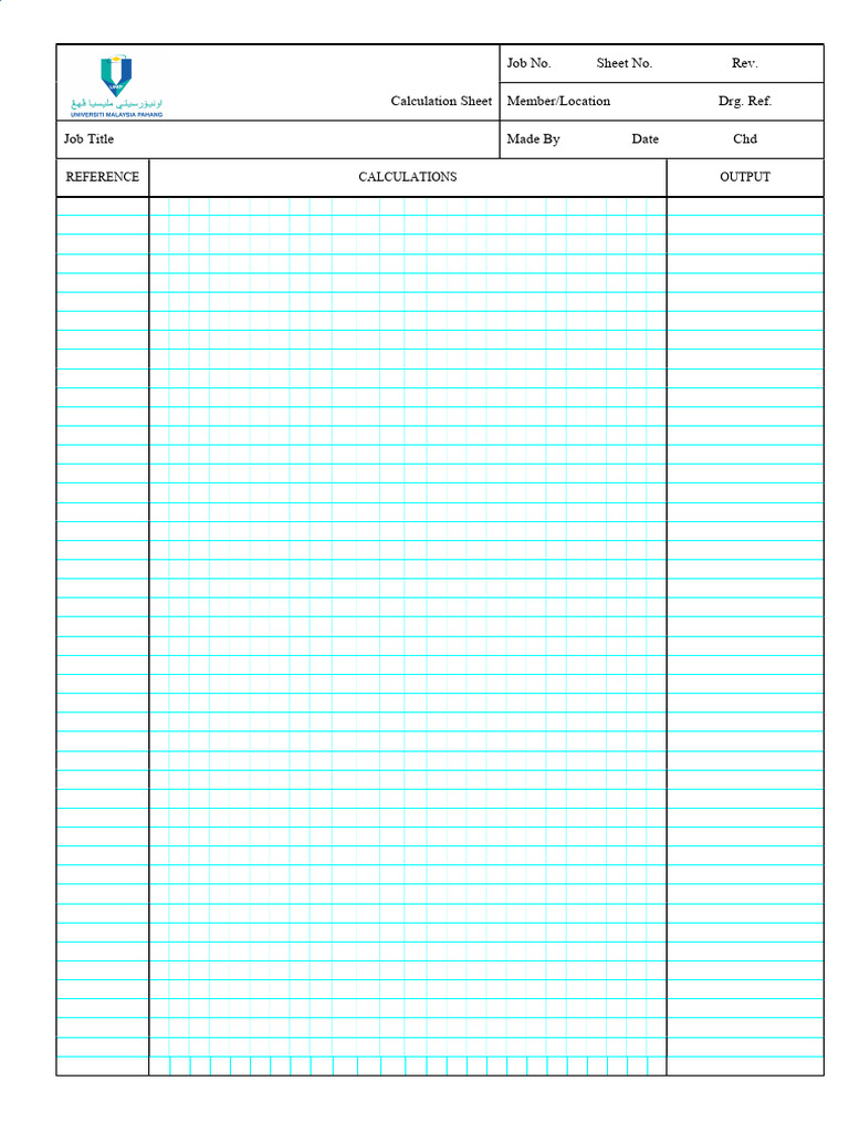 Calculation Sheet | PDF