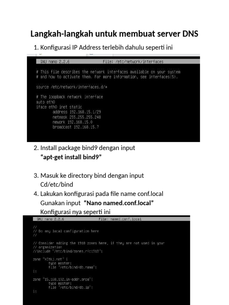 Langkah-Langkah Membuat Server DNS | PDF | Komputer