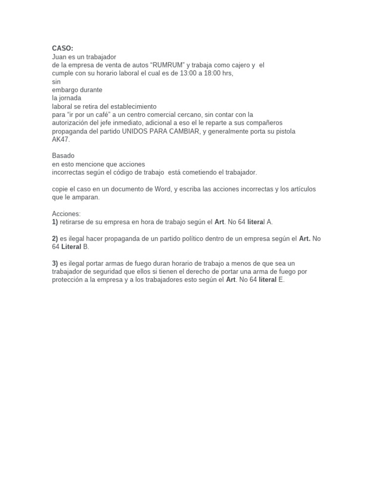 Caso No. 1 | PDF | Crecimiento personal y profesional