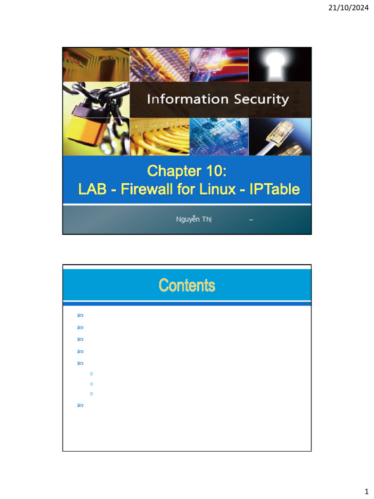 Linux Firewall Setup with IPTable Guide | PDF | Firewall (Computing ...