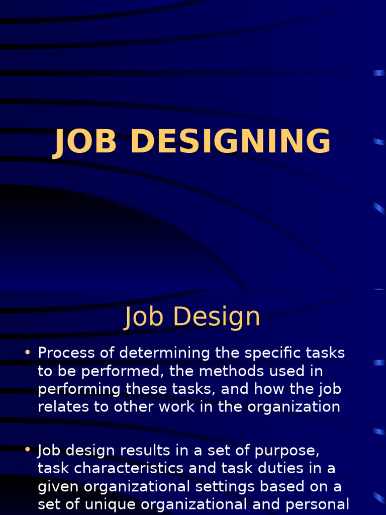 Job Design | PDF | Behavioural Sciences | Workplace