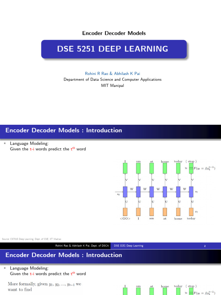 5 Encoder Decoder Attention | PDF | Deep Learning | Applied Mathematics