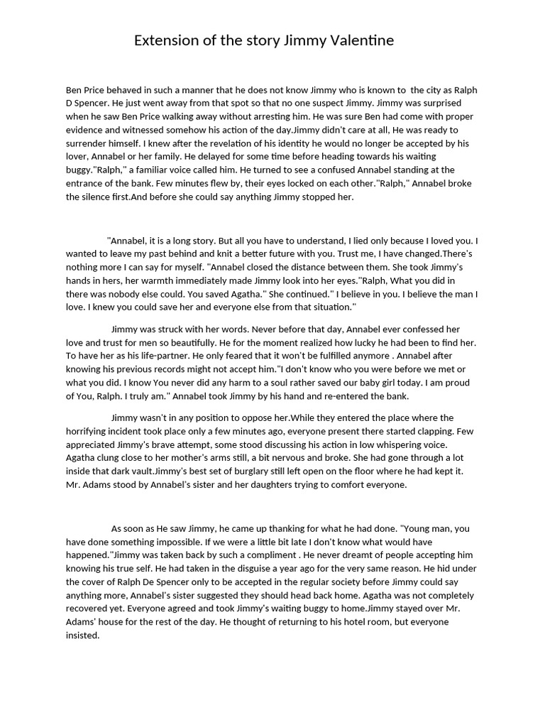 Jimmy Valentine | PDF