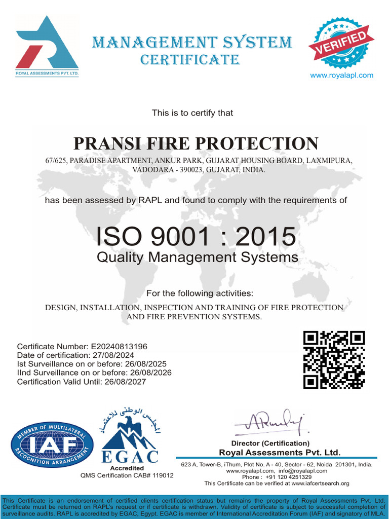 Pransi Fire Protection QMS | PDF | Quality Management | Quality
