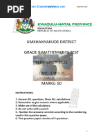 Grade 8 Term 3 Maths Exam Paper | PDF | Mathematics