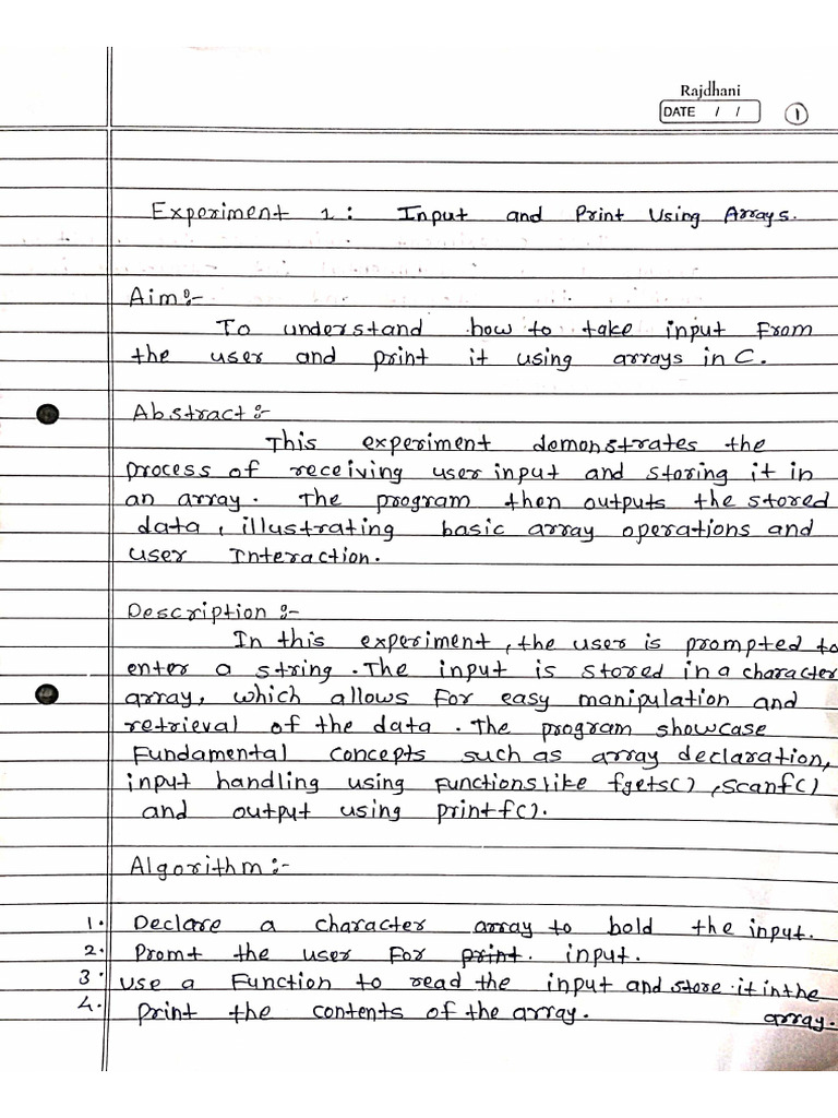 DSA Experiments | PDF