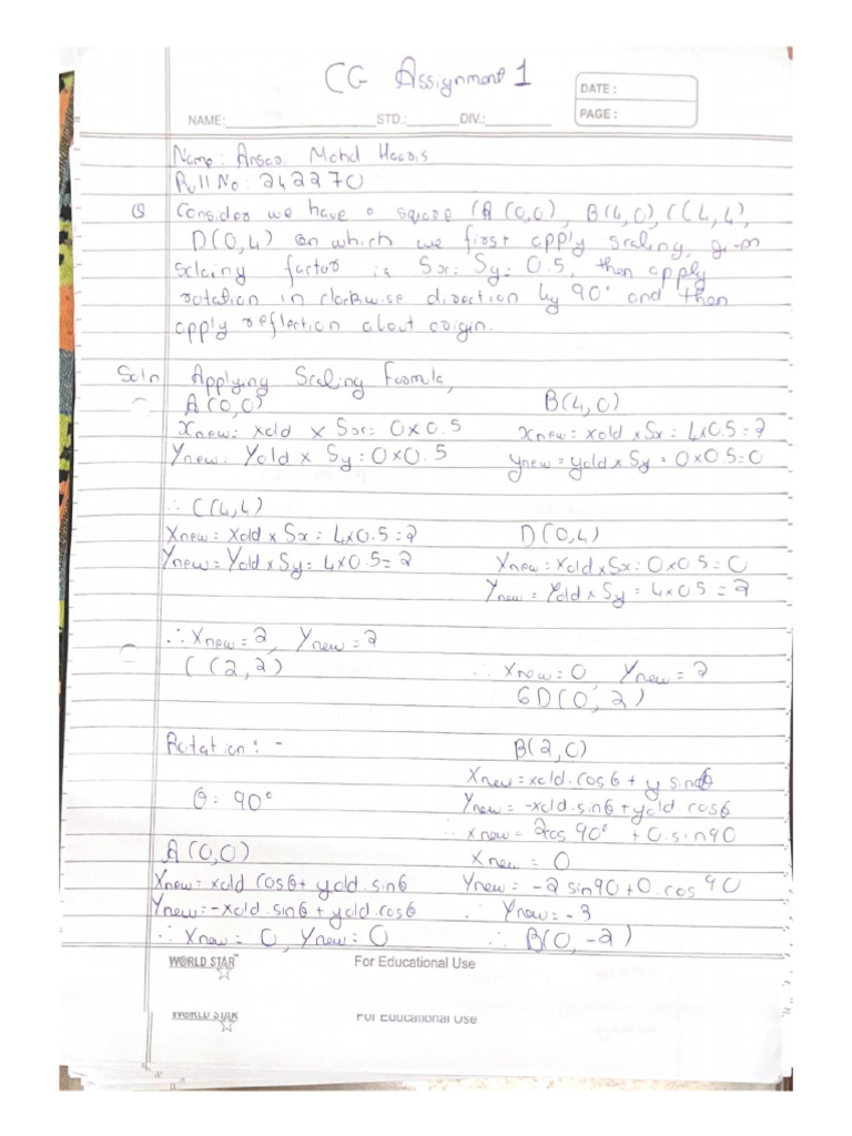 CG Assignment 1 | PDF