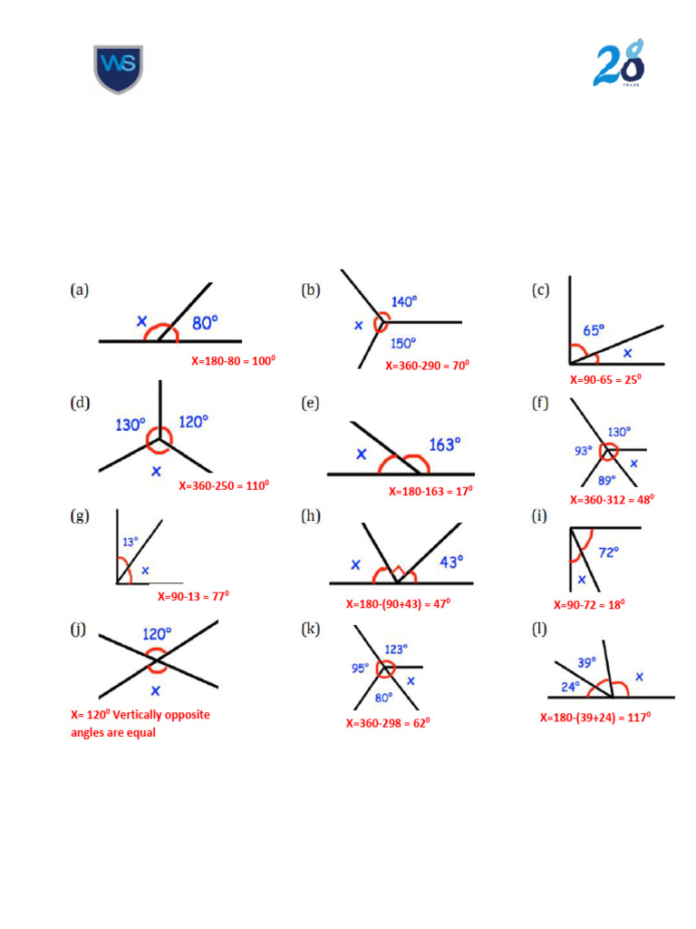 Types of Angles and Calculations | PDF | Teaching Methods & Materials