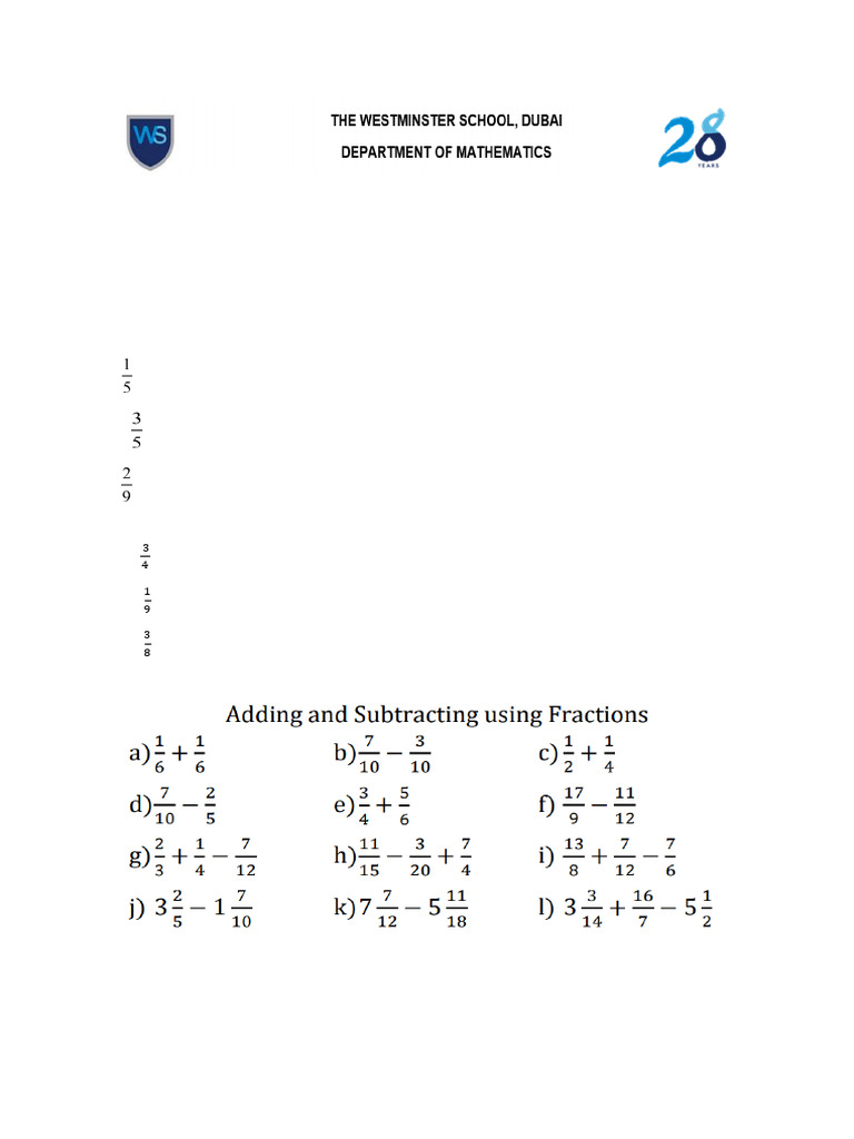 Year 8 Math: Fractions & Decimals | PDF | Teaching Methods & Materials ...