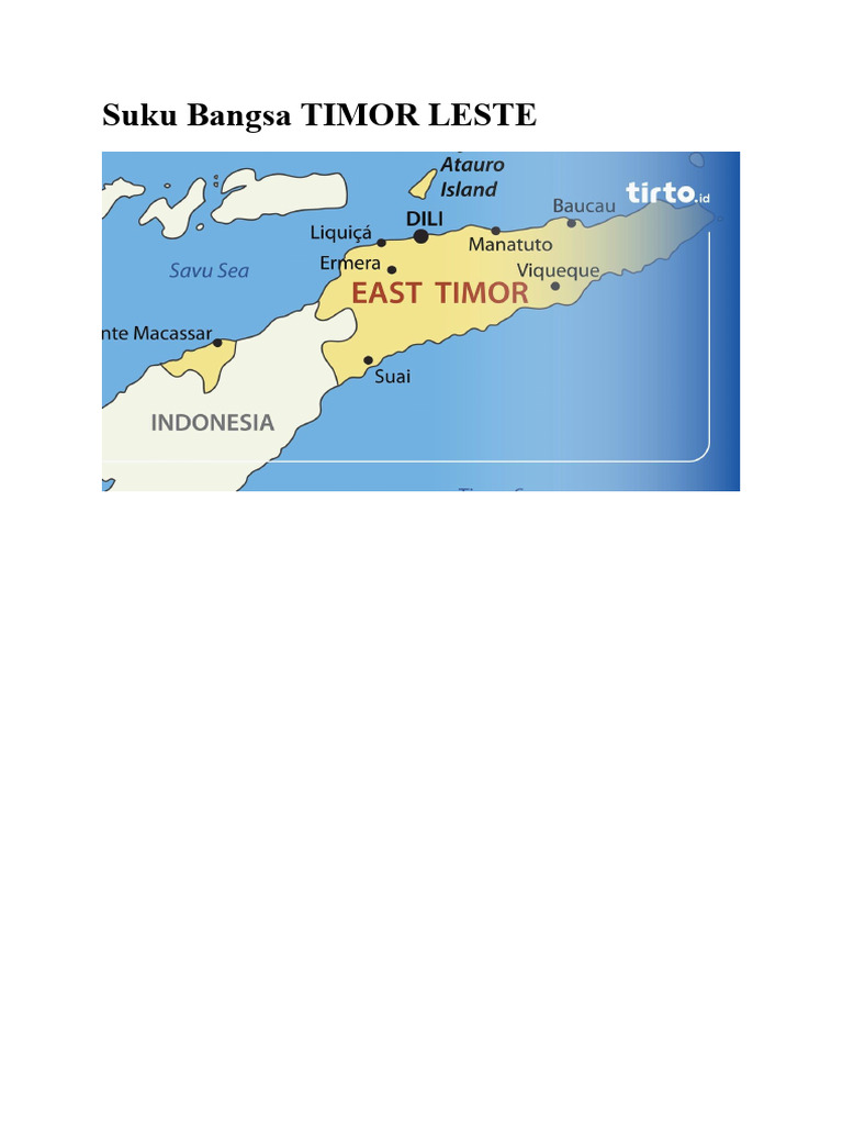 Suku Bangsa dan Etnis di Timor Leste | PDF