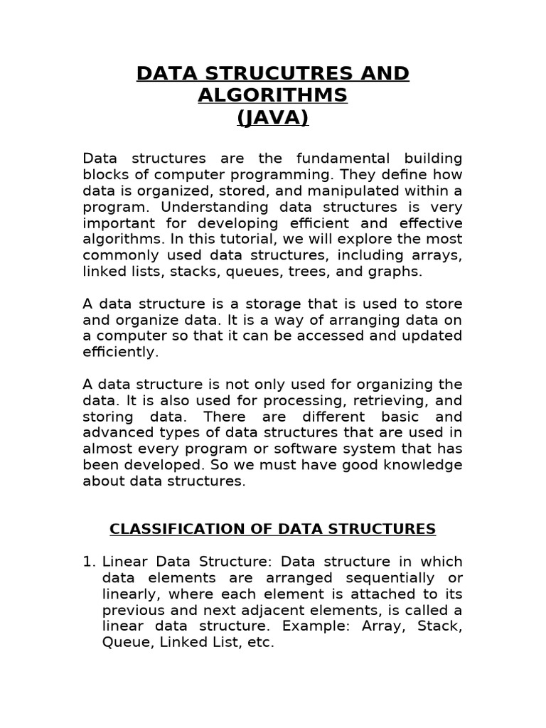 Data Strucutres and Algorithms | PDF | Time Complexity | Data Structure