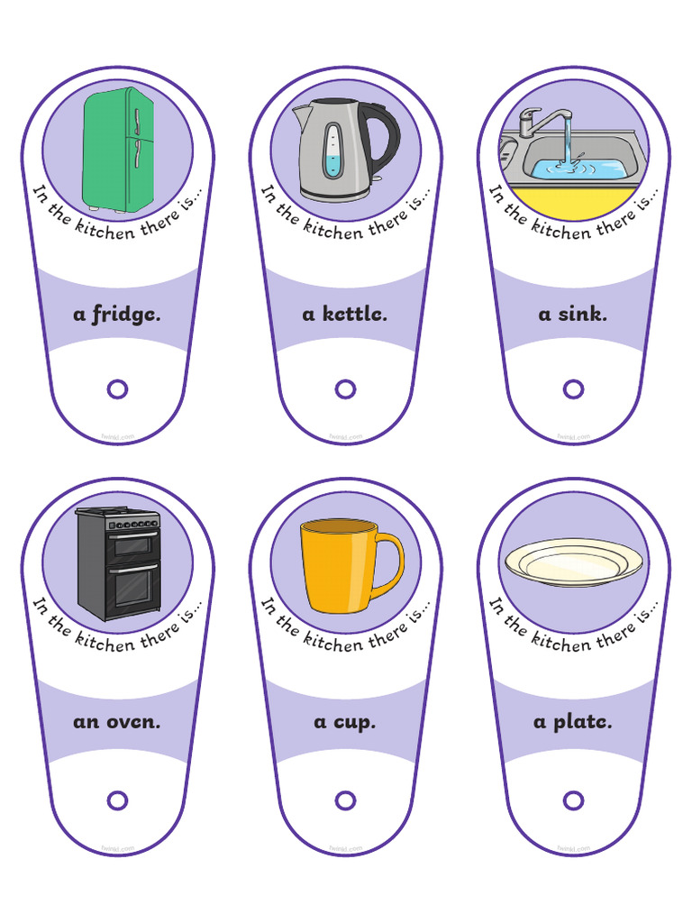 EAL Everyday Objects at Home With English Word Fans | PDF ...