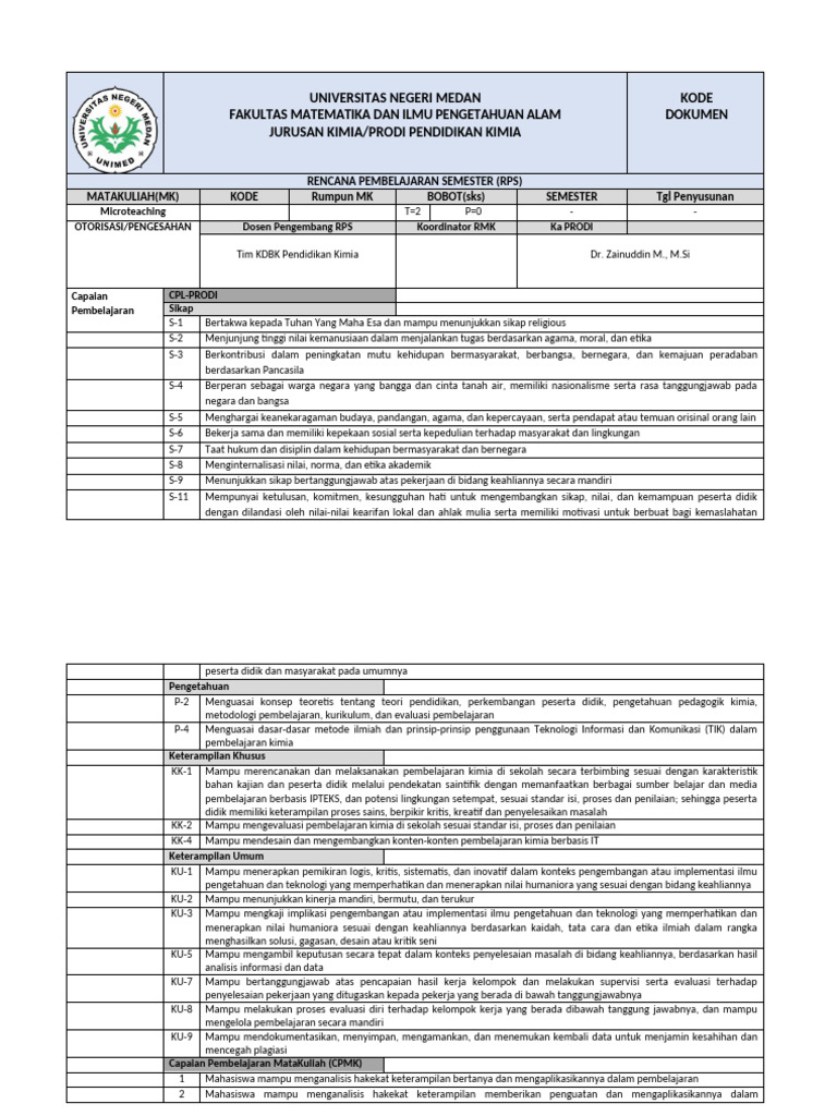 RPS Microteaching 2022 | PDF