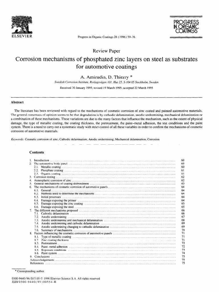 Corrosion Mechanisms of Phosphated Zinc | PDF | Corrosion | Rust