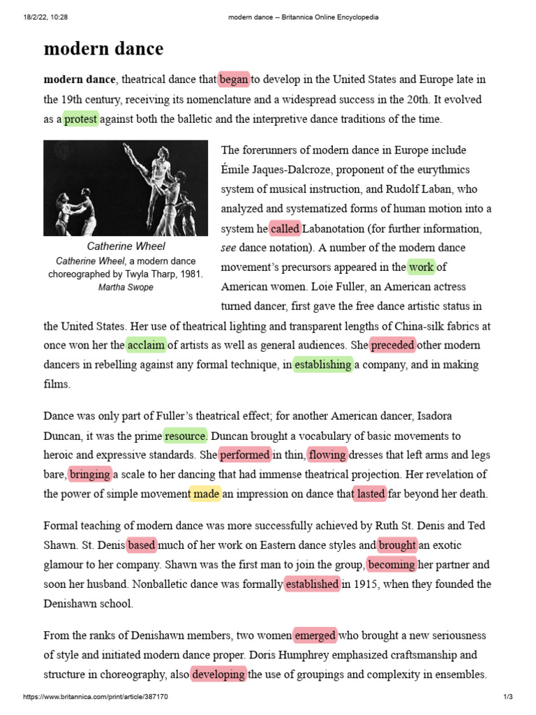 Lectura | PDF | Dances | Choreography