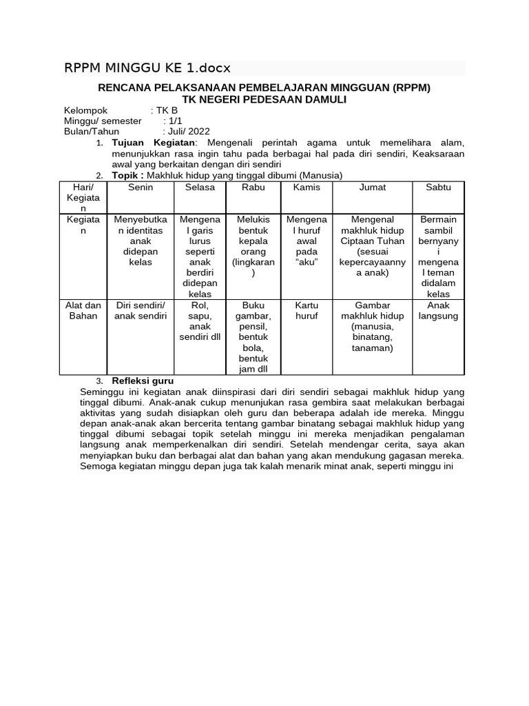 Dokumen (19) RPPM Merdeka | PDF