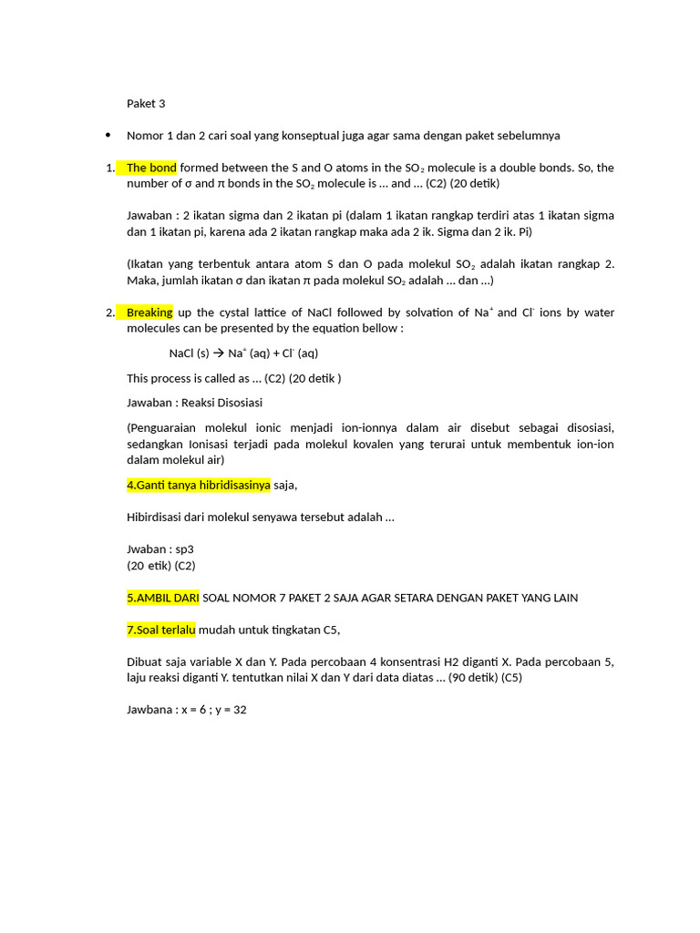 Soal Final Paket 3 | PDF