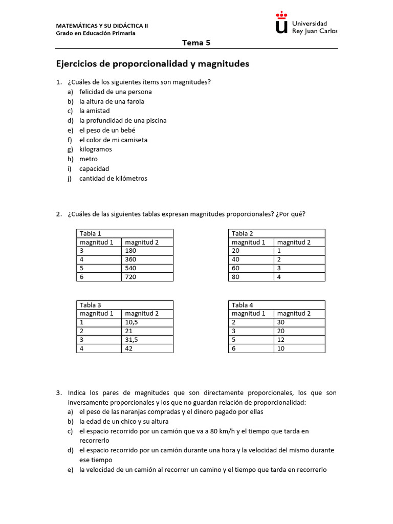 Tema5 Ficha Ejercicios | PDF