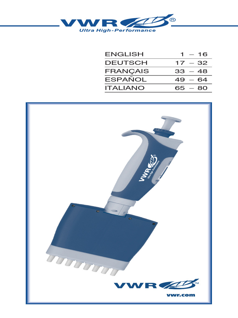 User Manual VWR UHP MULTI 5j 250.9001.1.09 (317P.) - 121211 | PDF | Metrology