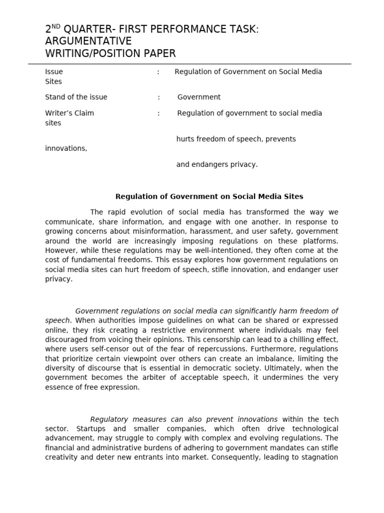 Kisha Position Paper | PDF | Privacy | Freedom Of Speech