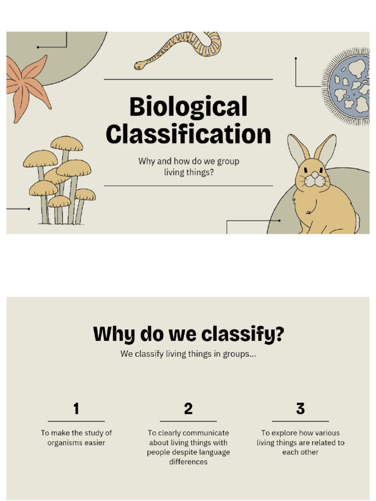 Biologocal Classification Grade 8 | PDF
