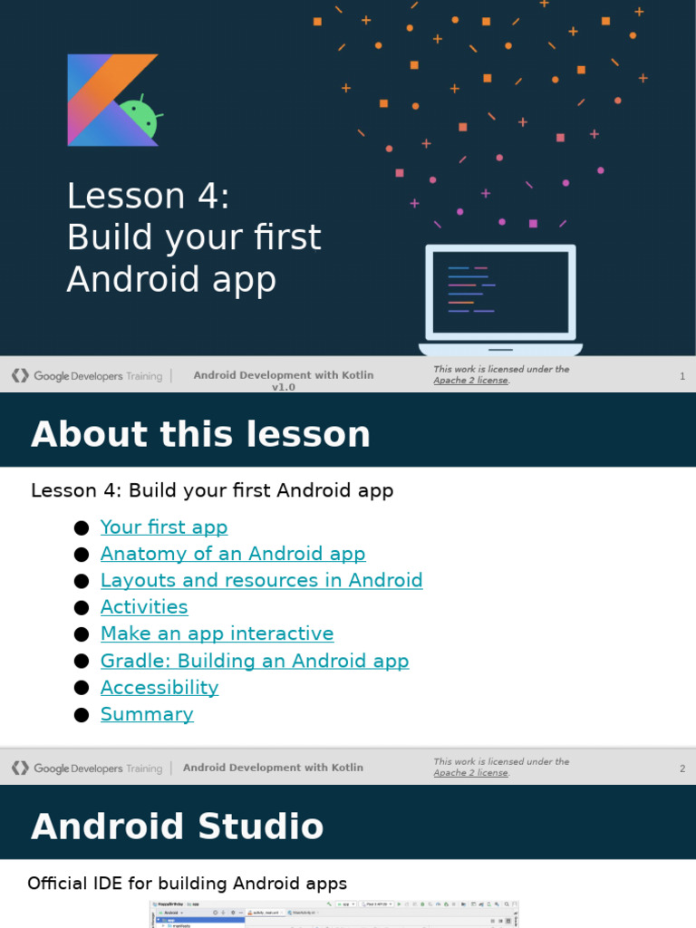 Lesson 4 Build Your First Android App | PDF | Android (Operating System) | Mobile App